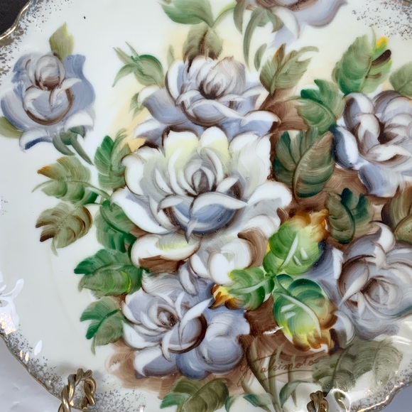 Ucagco | Art | Vintage Ucagco Japan Plate Floral Hand Painted Ceramic ...